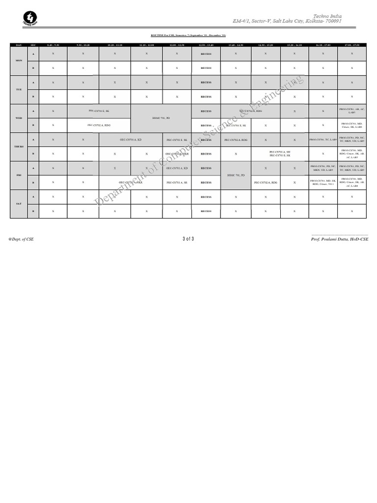 CSE ROUTINE ODD 2021-12-11-2021-v2 | PDF