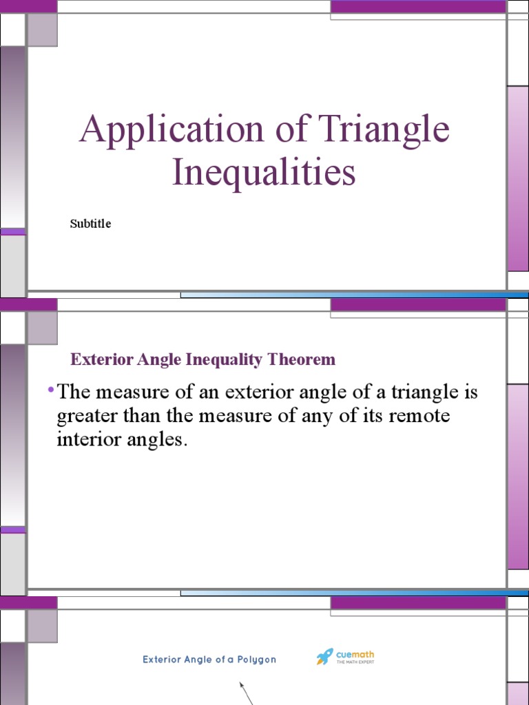 Triangle Inequality Insights | PDF | Triangle | Angle