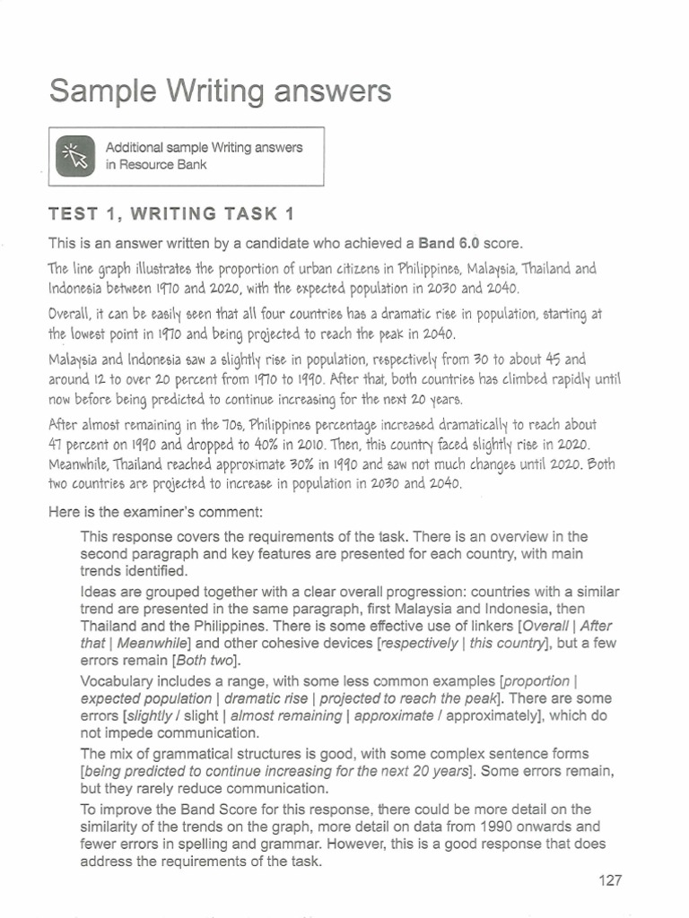 Cam18 - Test 1 - Writing - Sample Task 1 | PDF | Cognitive Science ...