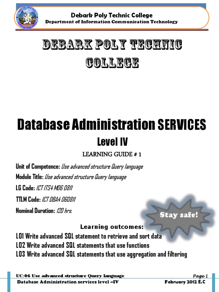 UC-6 - Use Advanced SQL Edit @endas | PDF | Relational Database | Table ... UC-6 - Use Advanced SQL Edit @endas | PDF | Relational Database | Table ...