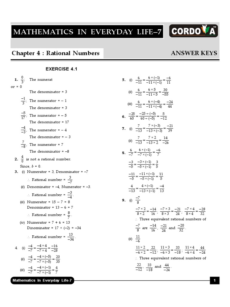 Rational Numbers in Everyday Life | PDF | Numbers | Rational Number