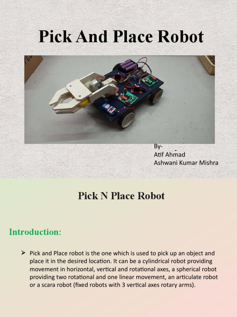 RF Based Pick and Place - Powerpoint | PDF | Rotation Around A Fixed ...