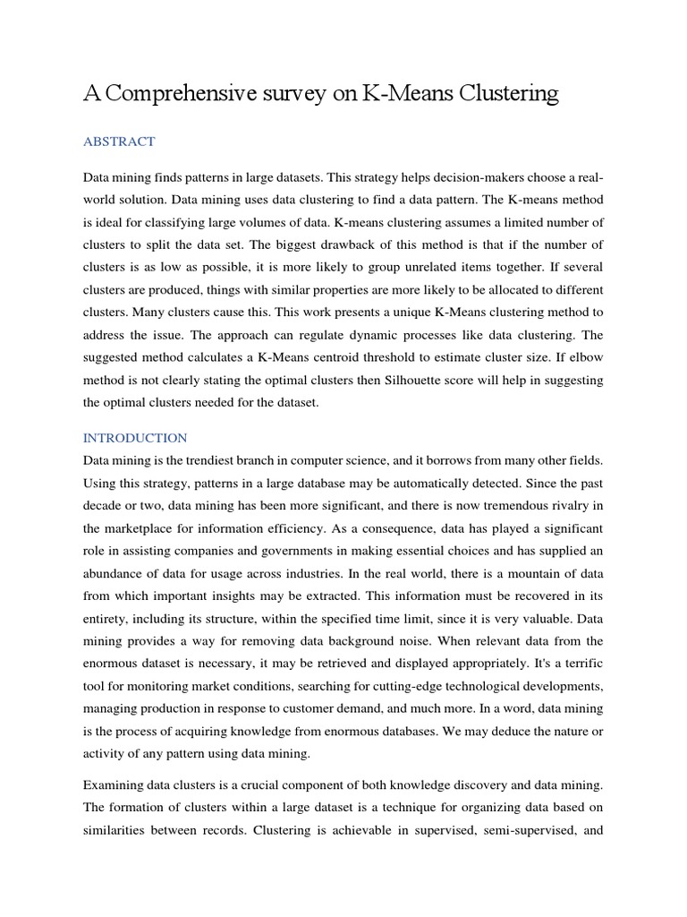 K-Means Clustering | Download Free PDF | Cluster Analysis | Data