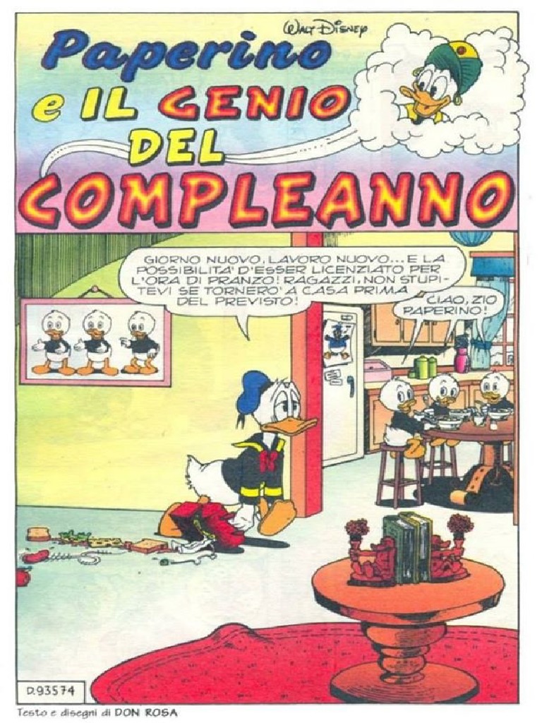 Paperino e Il Genio Del Compleanno | PDF