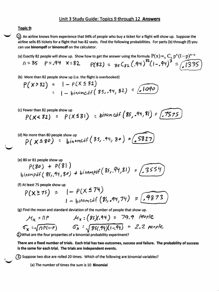 Unit 3 Study Guide Answers | PDF