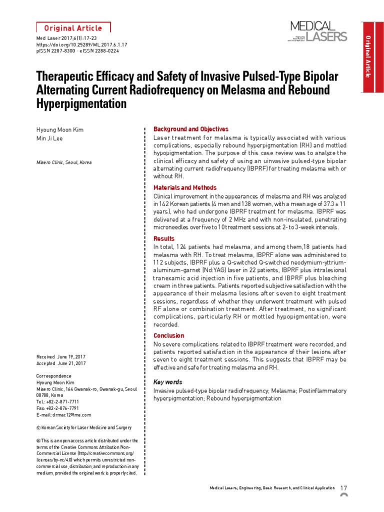 Therapeutic Efficacy and Safety of Invasive Pulsed-Type Bipolar ...