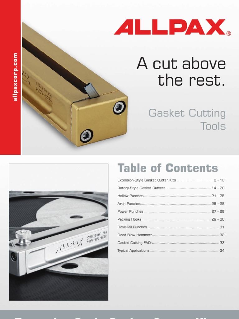 Allpax - Catalog - Dovetail Gasket Cutter 25.03.2023 | PDF | Screw ...