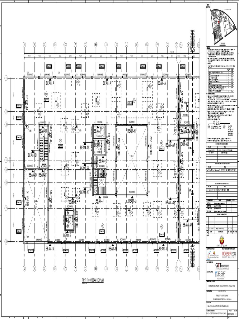 Beam-A Beam - A Beam - A: First Floor Beam Keyplan | PDF