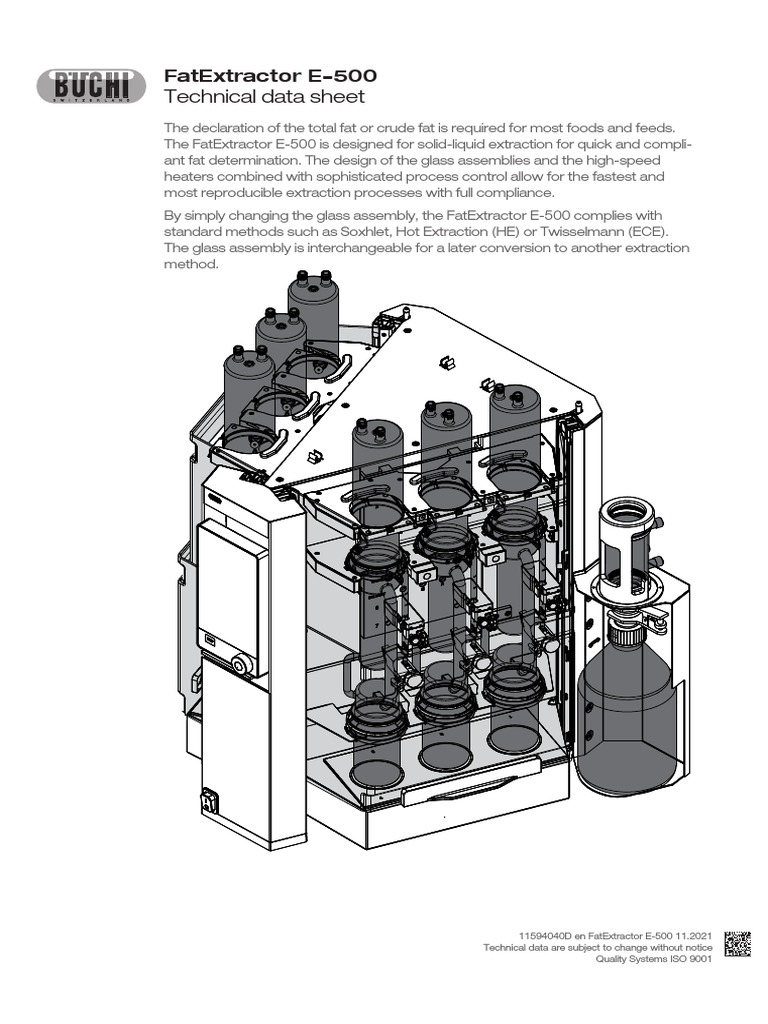 TDS 11594040 FatExtractor E-500 | PDF | Physical Chemistry | Physical Sciences