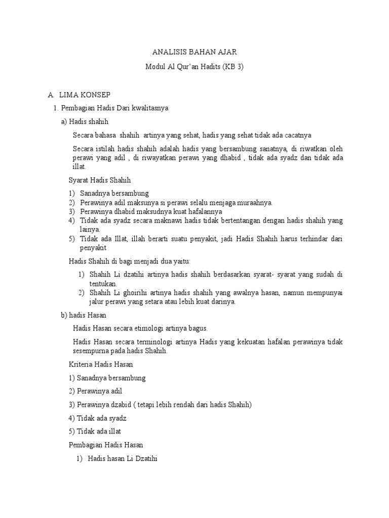 Analisis Bahan Ajar Qurdits KB 3 | PDF | Filsafat | Sains & Matematika