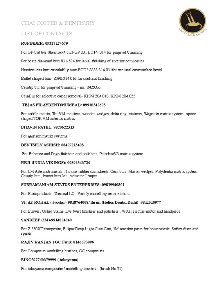 CCD Contacts List | PDF