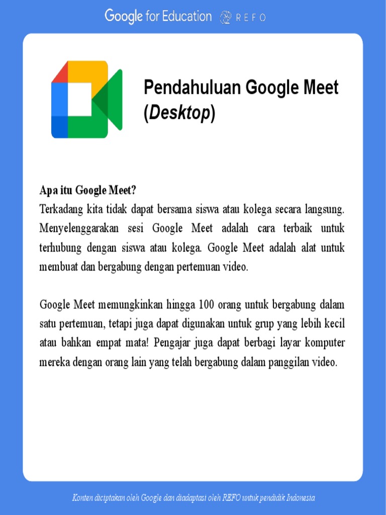 Pengenalan Google Meet | PDF