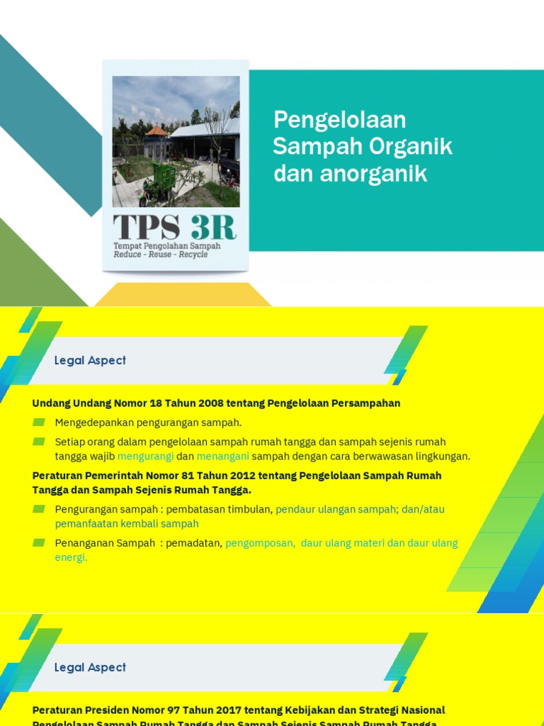 Pengelolaan Sampah Organik Dan Anorganik 2023 | PDF