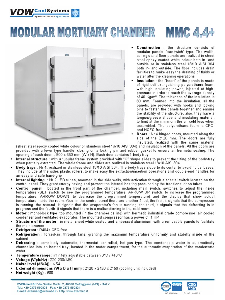 Specificaties Evermed MMC 4 4 Koel - PDF - 20200113085145 | PDF