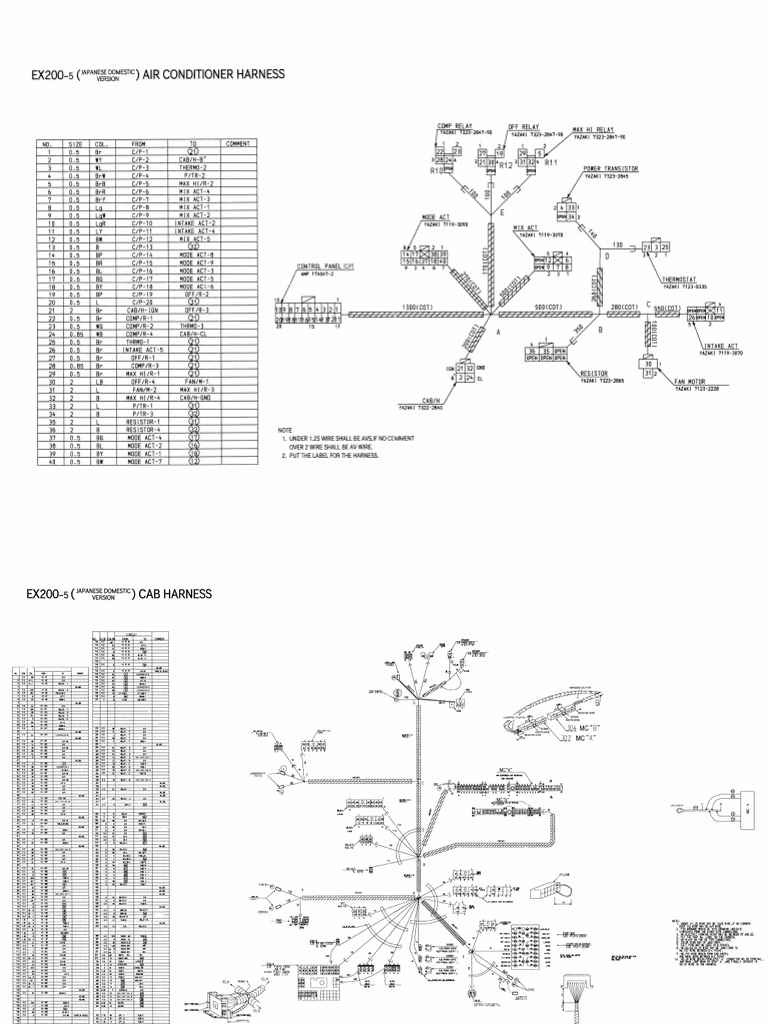 Hitachi Ex200-5 Circuit | PDF