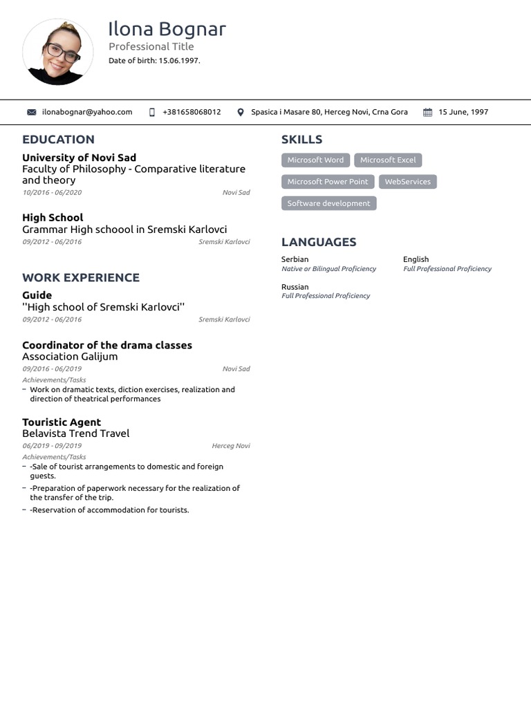 Ilona's Resume | PDF
