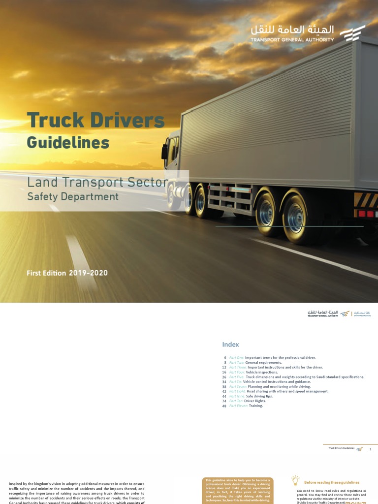 Truck Driverd Guideline Dec-2022 | PDF | Driving | Truck