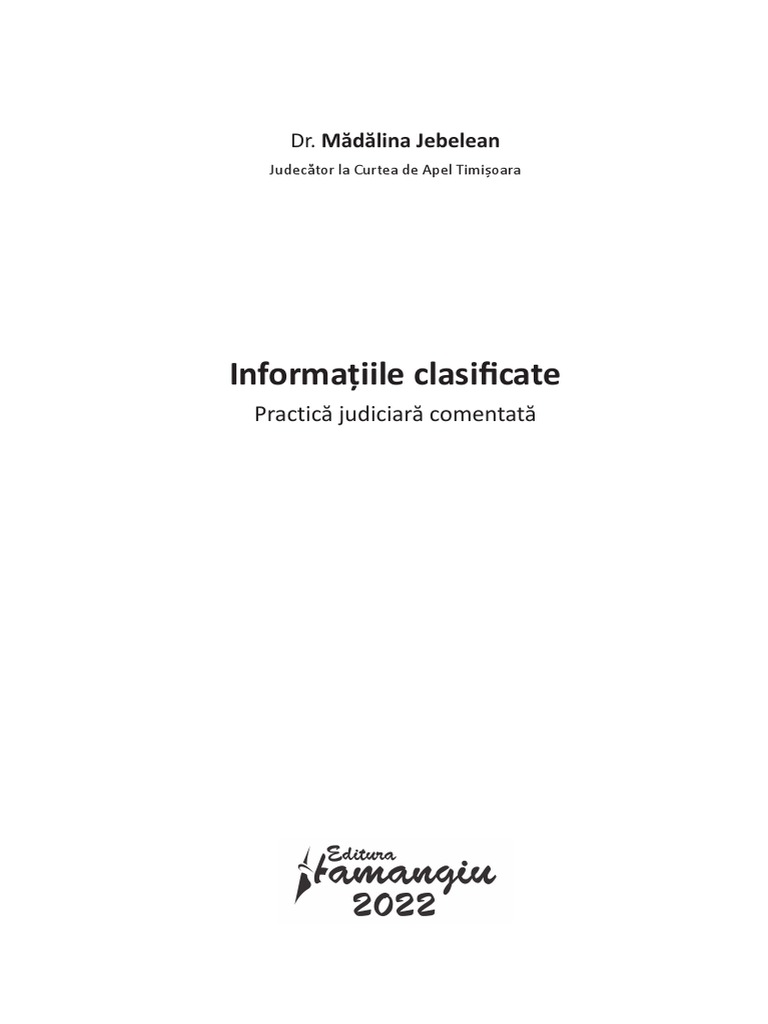 Informatiile Clasificate | PDF