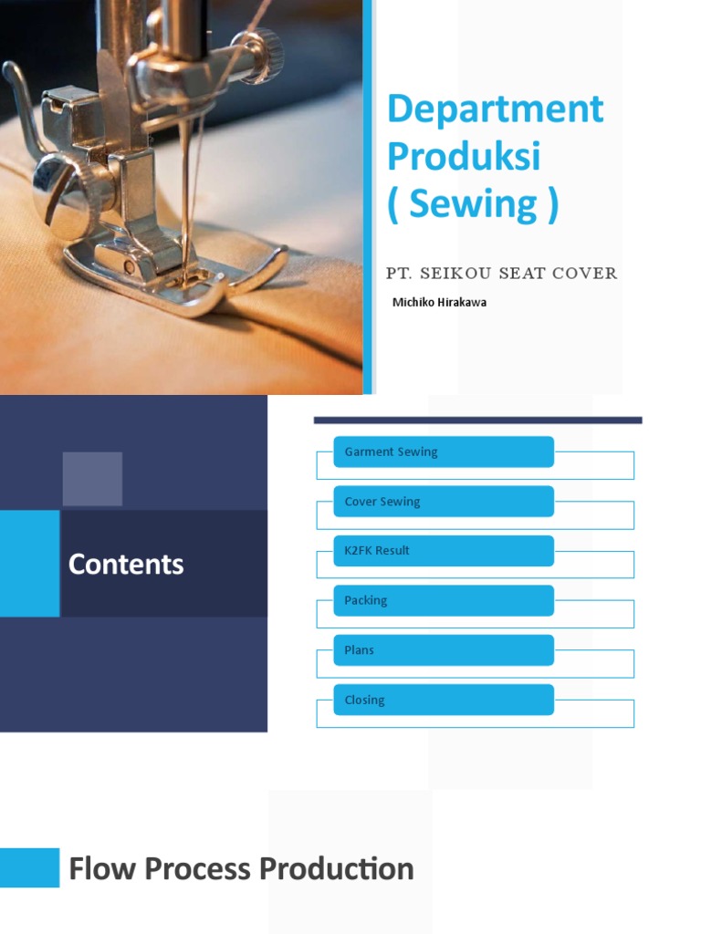 Department Produksi Sewing | PDF