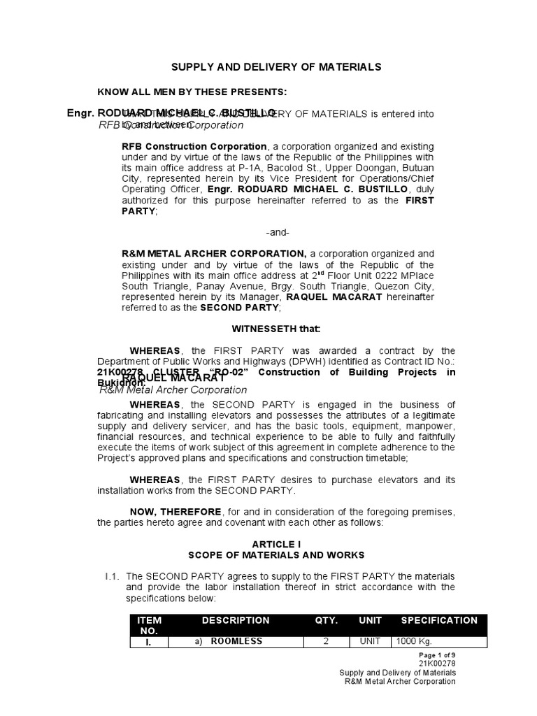 RM Metal Archer Corporation | PDF | Employment | Justice