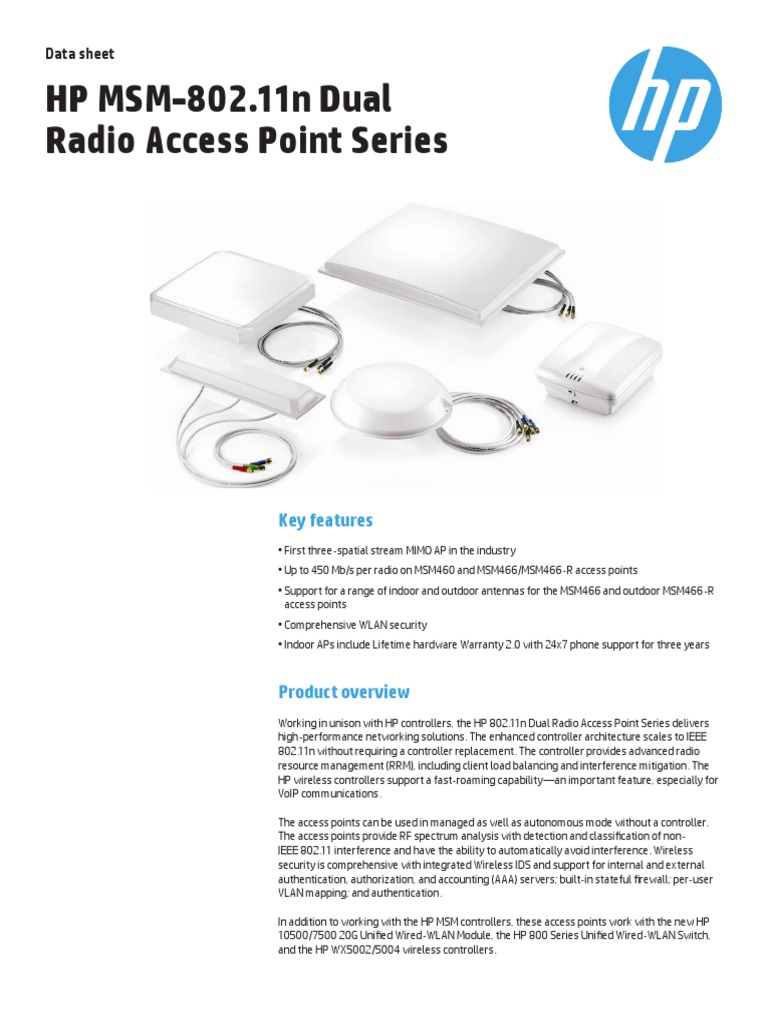 HP AP Support | PDF | Ieee 802.11 | Wireless Lan