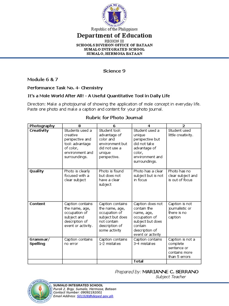 Performance Task No.4 For Second Quarter Science 9 | PDF | Communication | Cognitive Science