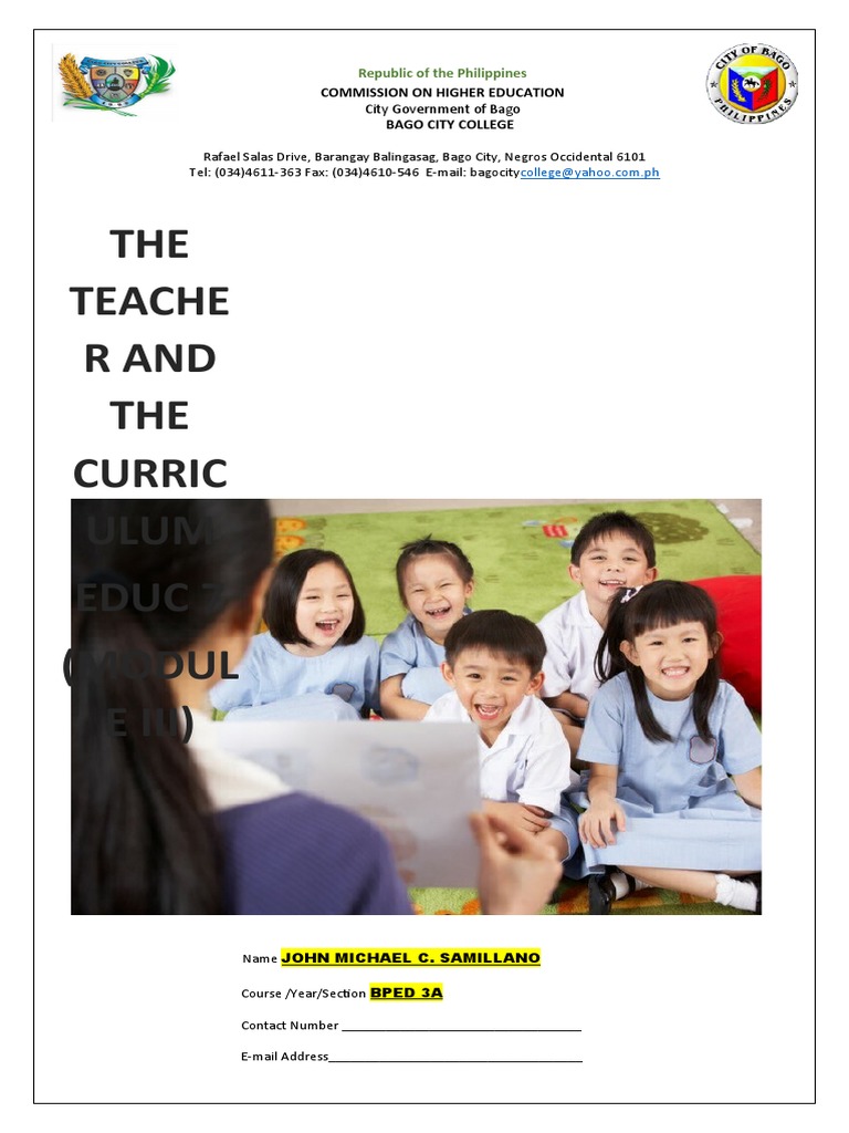 Module III (Teacher As A Curricularist) | PDF | Curriculum | Teachers
