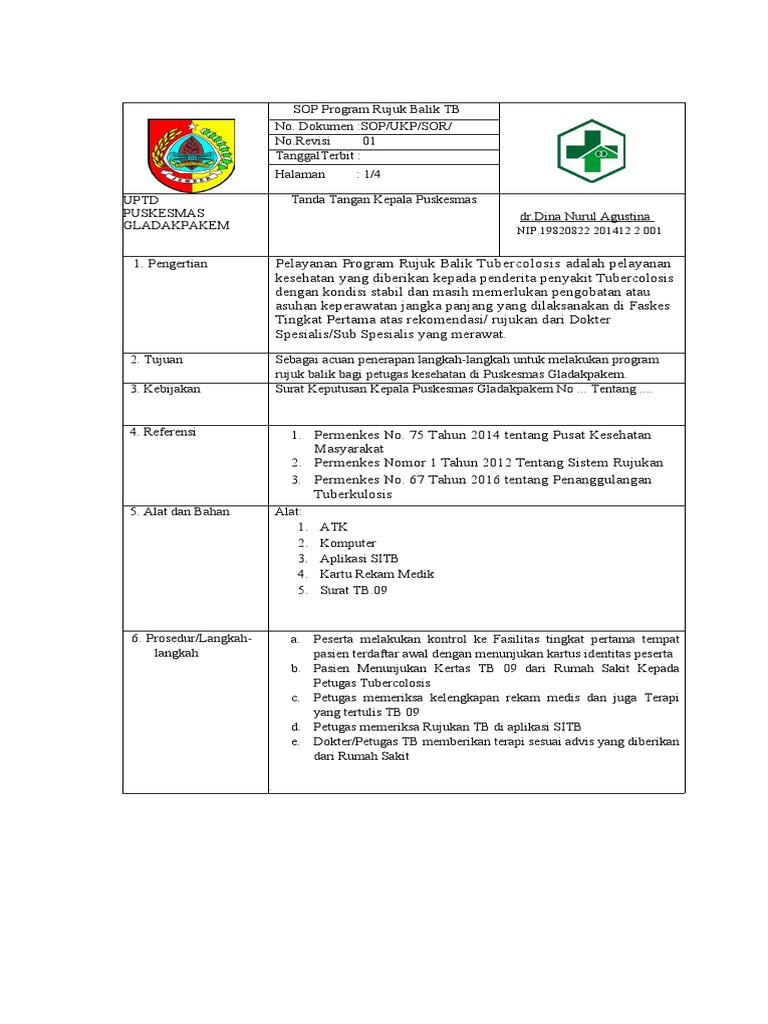 SOP PRB TB (Fix) | PDF