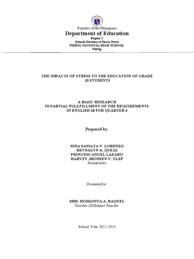 Final ENGLISH Research Platform (The Impacts of Srtress To The ...