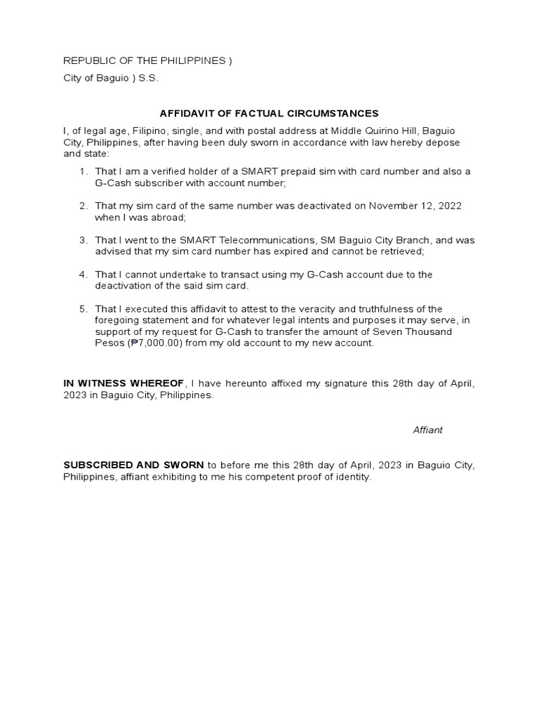 Affidavit Expired Sim | PDF