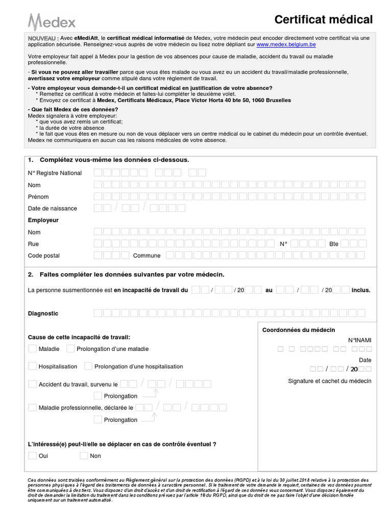 Certificat Medical Medex 0 | PDF | Law