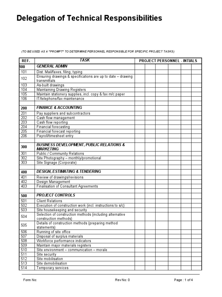 F-03 Delegation of Technical Responsibilities | PDF