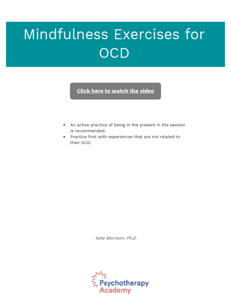 PDF - Mindfulness Exercises For OCD | PDF | Psychology