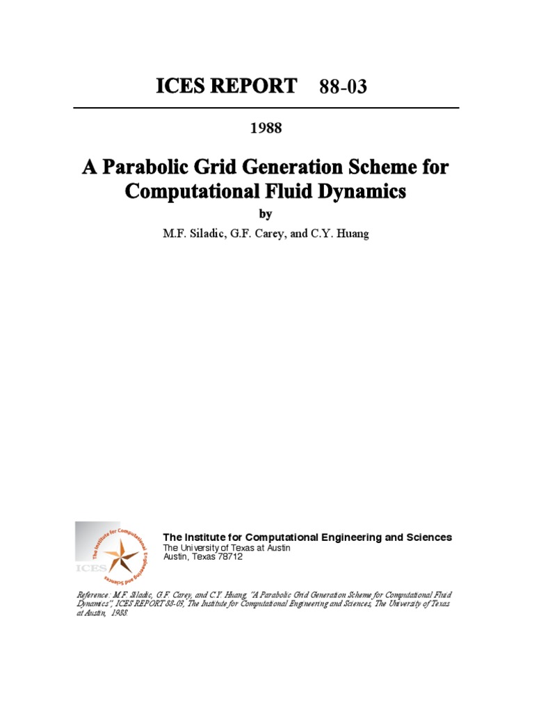A Parabolic Grid Generation Scheme For Computational Fluid Dynamics ...