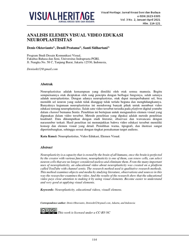 Analisis Elemen Visual Video Edukasi Neuroplastisi | PDF