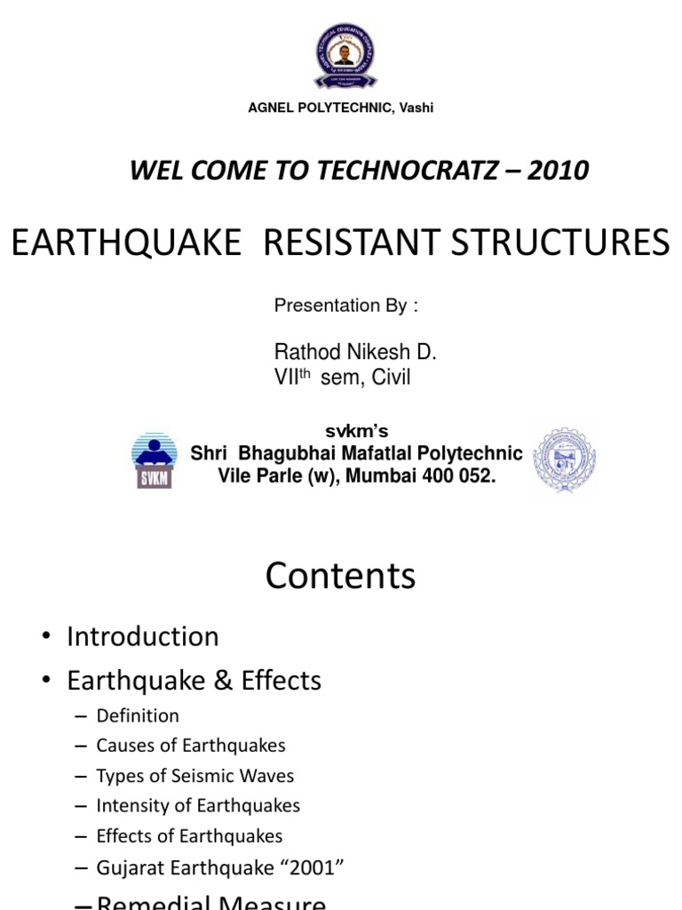 Earthquake Resistant Structures | PDF | Earthquake Engineering ...