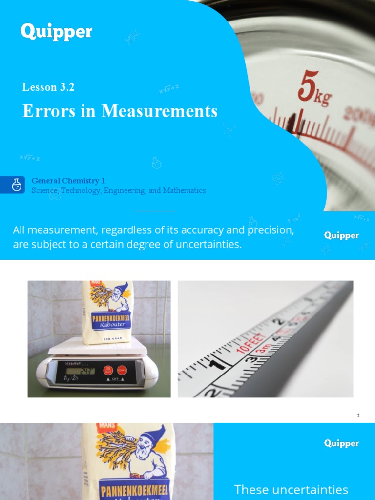 Errors in Measurements: Lesson 3.2 | PDF | Observational Error | Uncertainty