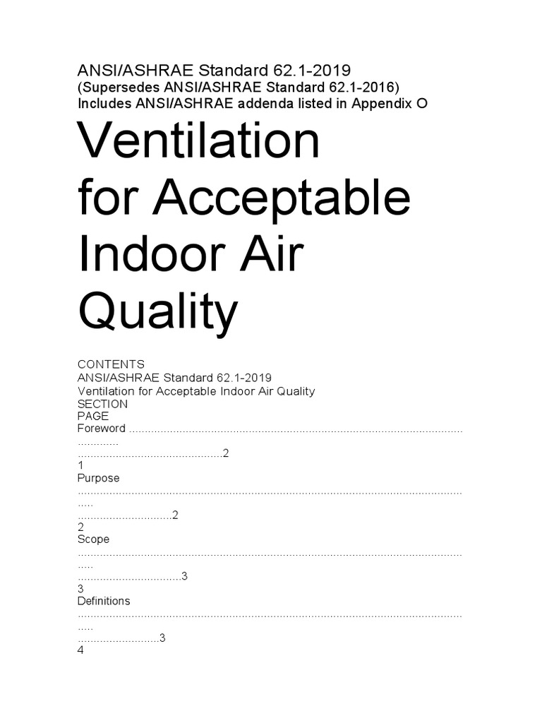 Norma Ashrae 62 1989 | PDF | Ventilation (Architecture) | Building ...