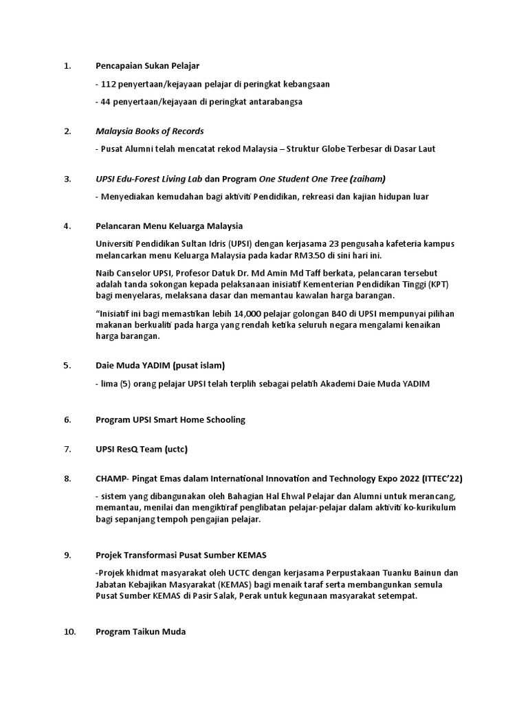 Ringkasan Kejayaan Jhepa 2022 | PDF