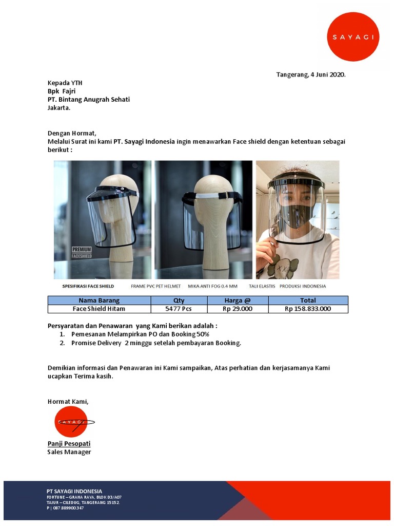 Surat Penawaran PT BAS | PDF