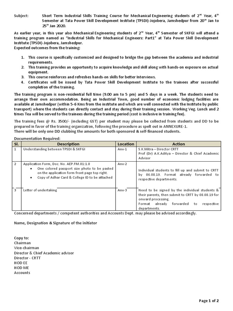 NOTE SHEET For TPSDI Training 01.08.19 | PDF