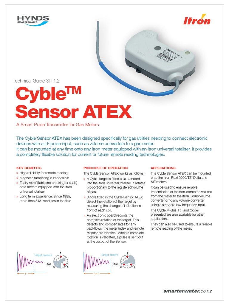 SIT1.2-Itron-Cyble-Sensor-Atex | PDF | Inductor | Sensor