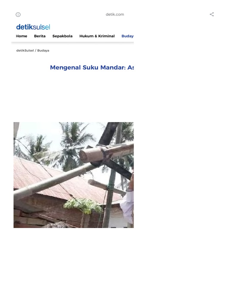 Mengenal Suku Mandar - Asal Usul, Budaya Hingga Kehebatannya Di Lautan | PDF