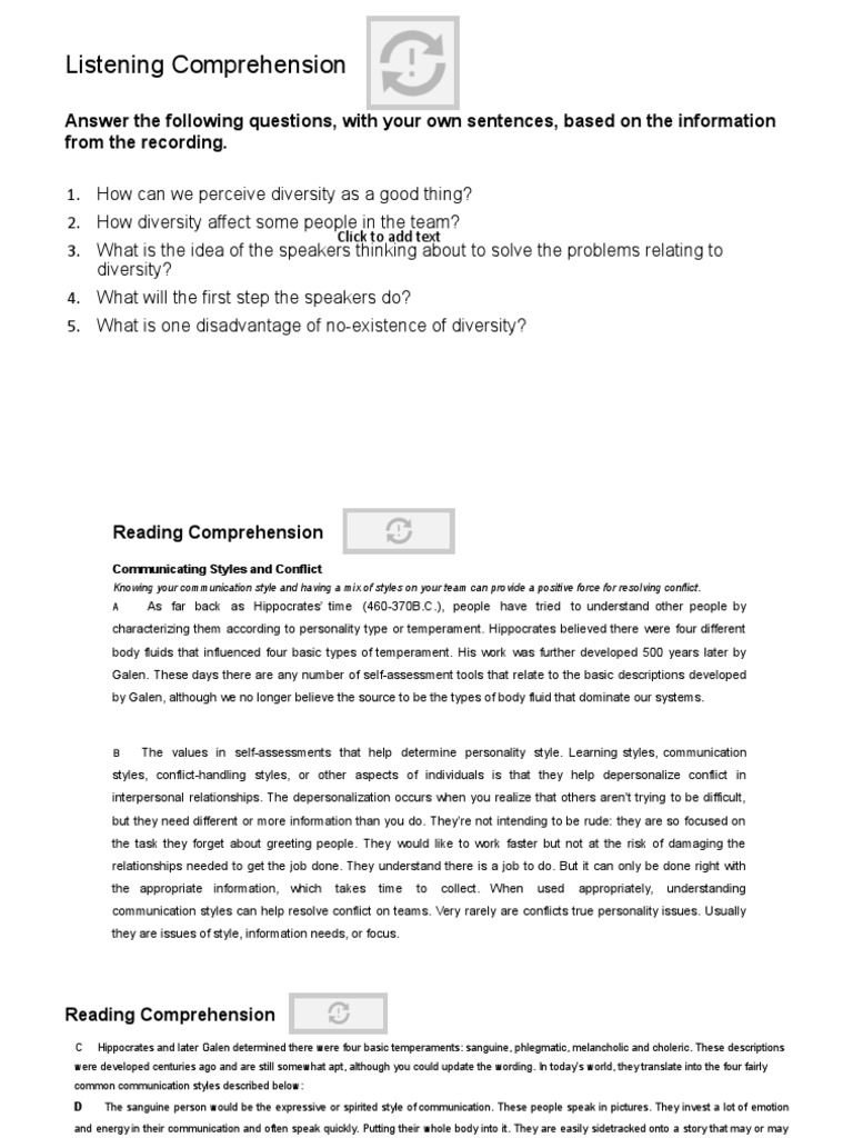 Quiz 1 | PDF | Communication | Reading Comprehension