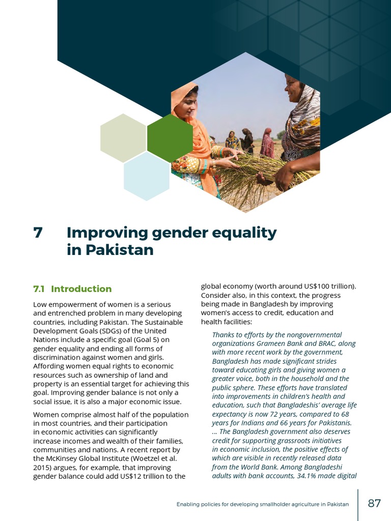 7 Improving Gender Equality in Pakistan | PDF | Malala Yousafzai | Pakistan