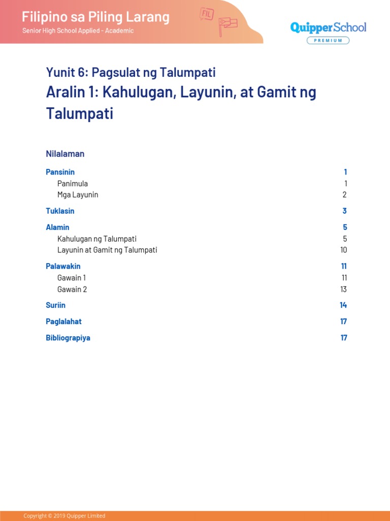 0601 - Kahulugan, Layunin, at Gamit NG Talumpati | PDF