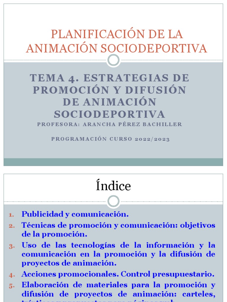 TEMA 4 Planificaci N | PDF