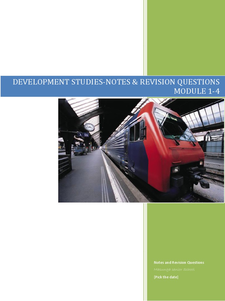 Development Studies-Notes & Revision Questions Module 1-4 | PDF ...