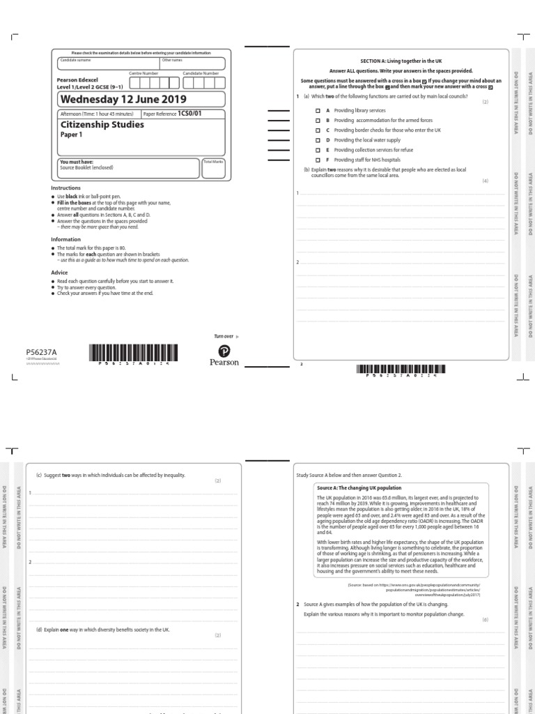 Citizenship 2019 Paper | PDF