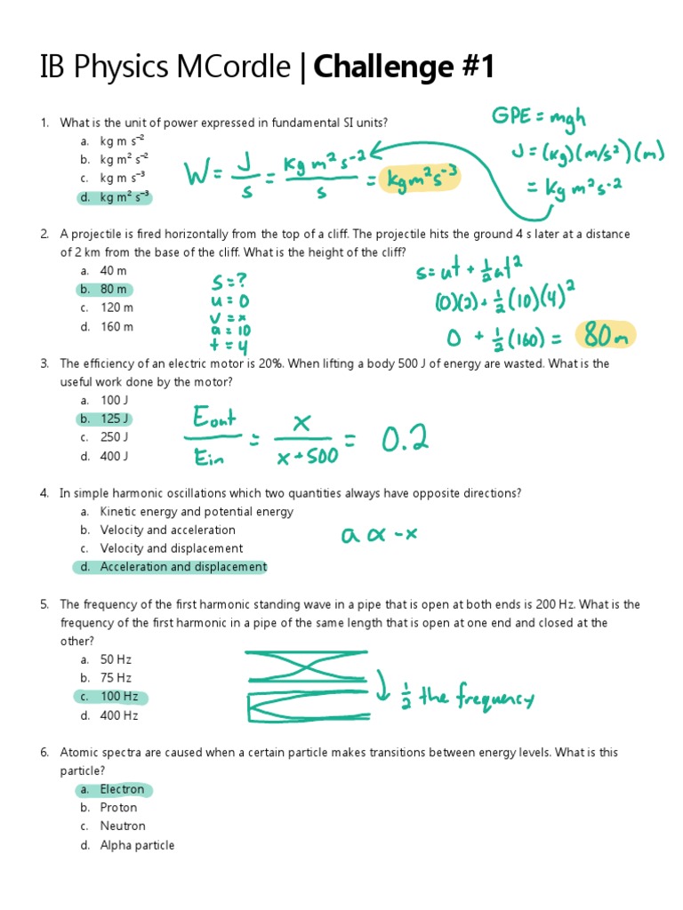 Ib Physics Mcwordle Key | PDF | Neutron | Radiation